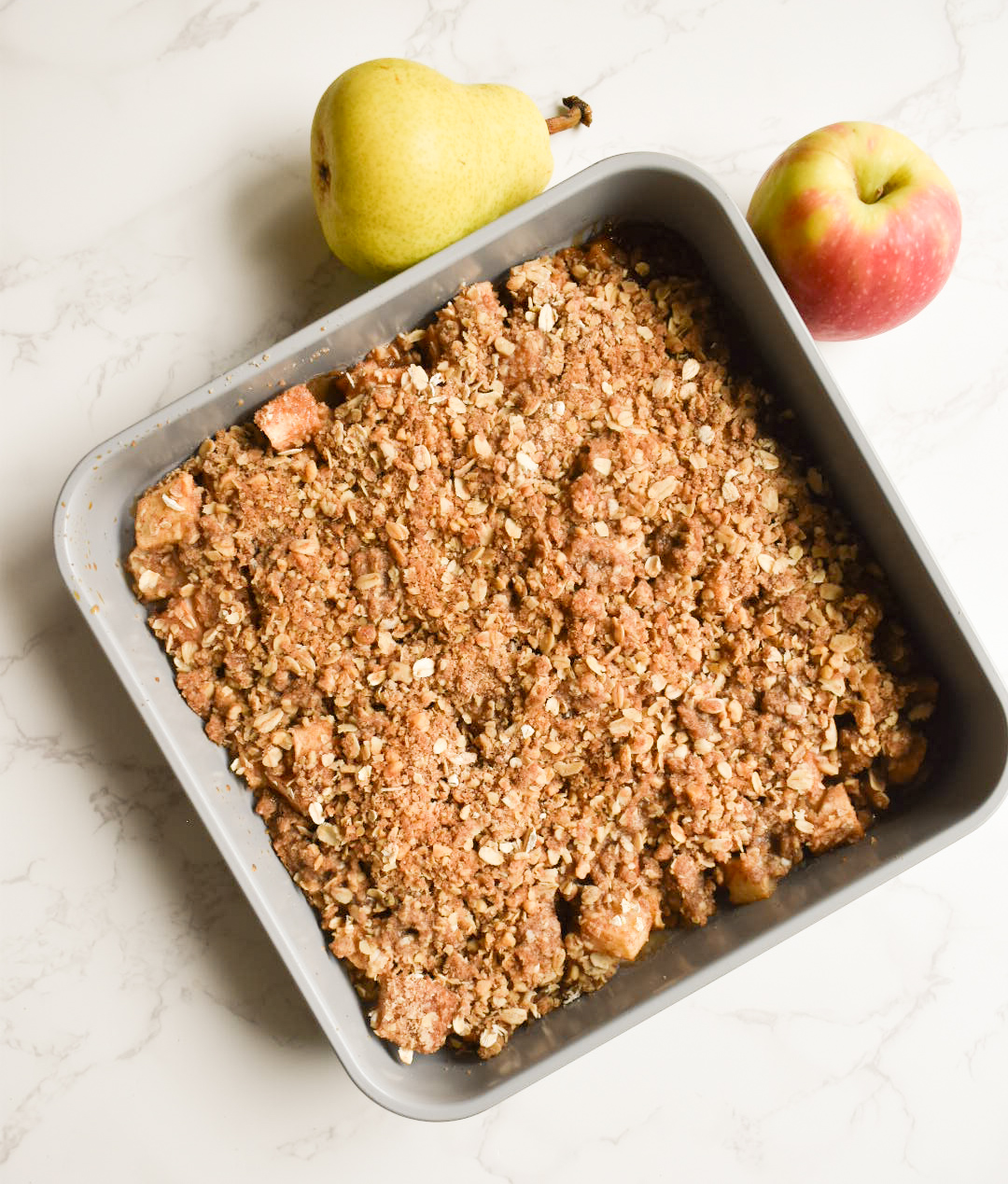 Apple and Pear Crisp with Walnut Oat Crumble Topping - Melissa Rifkin ...